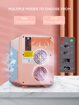 Mini Fridge 10L Portable Mirrored Beauty Cooler Warmer for Bedroom ...