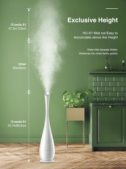 Smart Cool Mist Floor Humidifiers for Large Room, Remote Control, Oil ...