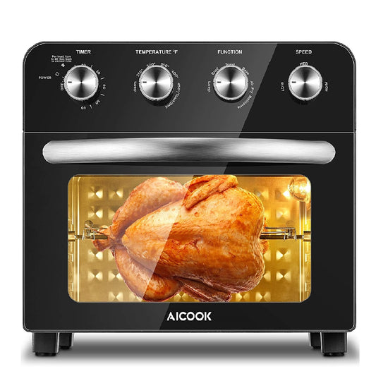 AICOOK 24qt Air Fryer Oven, 10 Functions, Accessories Included