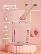 Mini Fridge 10L Portable Mirrored Beauty Cooler Warmer for Bedroom ...